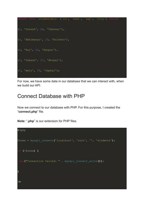 How To Develop An Api With Php Json And Postman In 9 Stepspdf Web