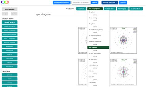 Guide For Using The Optical Calculation Tool Enabling Simulation In