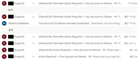 西野 Waero Patreon 經歷了一周的來回試探Patreon的修改總算是結束了 反正我就是逐次刪除直到最後所有內容符合規定過程不斷試探Patreon底線和標準和大家分享