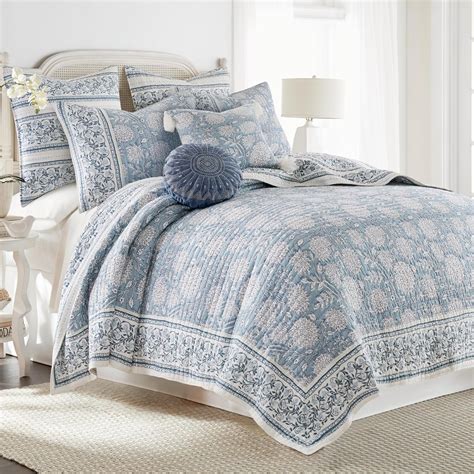 Levtex Home Adare Blue Reversible Kingcal King Quilt Set