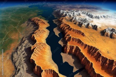 Tectonic Fault Created By A Neural Network Generative Ai Technology