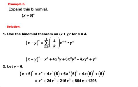 Math Example Polynomial Concepts Binomial Theorem Example 6 Media4math