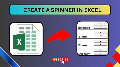 Create A Spinner In Excel Like A Pro How To Use The Spinner Button In Excel Youtube