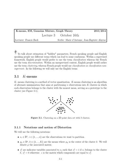 Lecture 3 Pdf Cluster Analysis Theoretical Computer Science