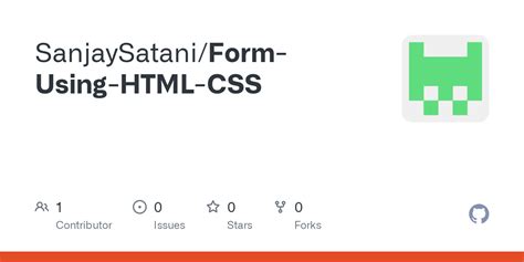 Github Sanjaysataniform Using Html Css