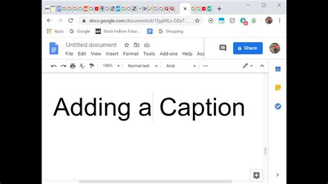 Google Docs: Adding a Caption to an Image - YouTube