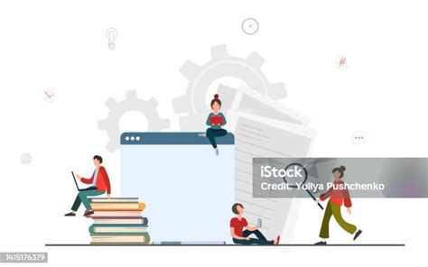 폴더의 문서 디지털 데이터 스토리지 네트워크 워크 플로우 개념 온라인 파일 교환 시스템 플랫 벡터 일러스트 레이 션과 함께 작업하는 작은 사람들 고객 관리자에 대한 스톡