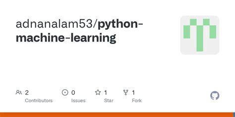 GitHub Adnanalam Python Machine Learning