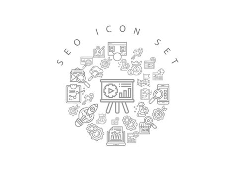 Premium Vector Seo Icons Set Design