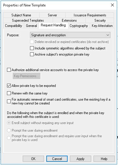 Active Directory Certificate Templates