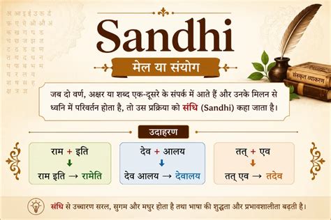 Sandhi संधि की परिभाषा भेद और उदाहरण Sandhi In Hindi