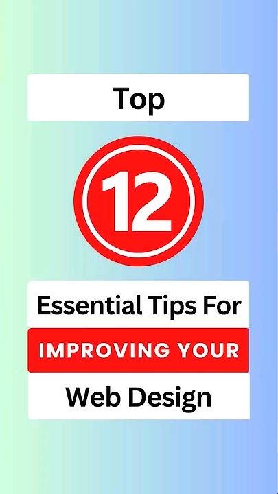 top 12 essential tips for improving your web design youtube