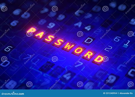 Password Protection Of Data Cracking A Password Password Brute Force Stock Illustration
