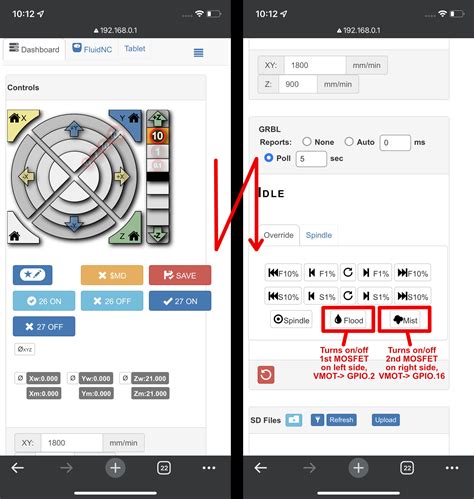 Details For Switching Onoff The Mosfets Via Either Web Ui Buttons Or