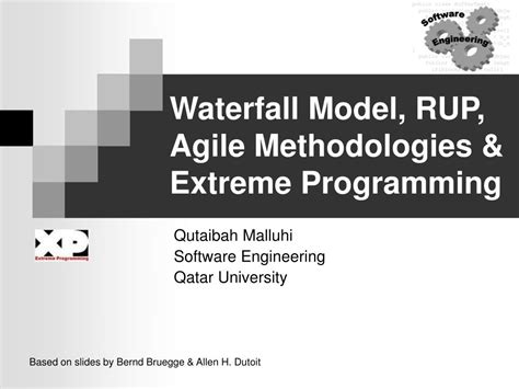 ppt waterfall model rup agile methodologies and extreme programming