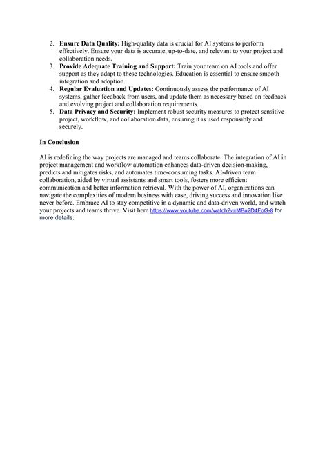 Ai Project Management And Workflow Automation Pdf Technology Industry