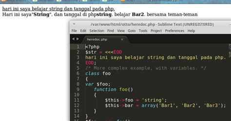 Penanganan String Dan Tanggal Pada Php ~ Otto Julista Sari Rpl