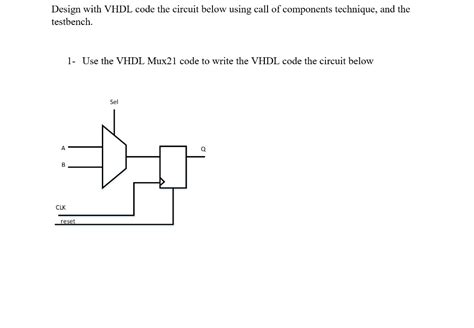 Solved Design With Vhdl Code The Circuit Below Using Call Of