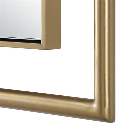 Mercer41 Onur Rectangle Brass Mirror Wayfair