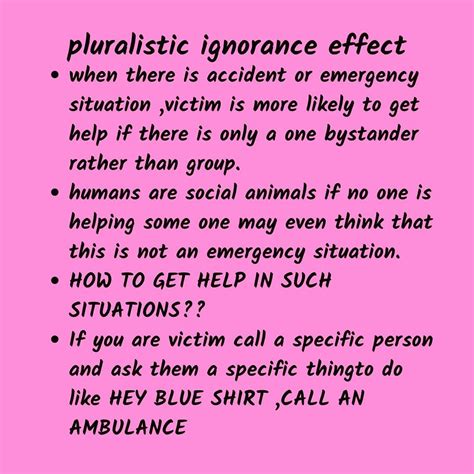 Pluralistic Ignorance Bystander Effect