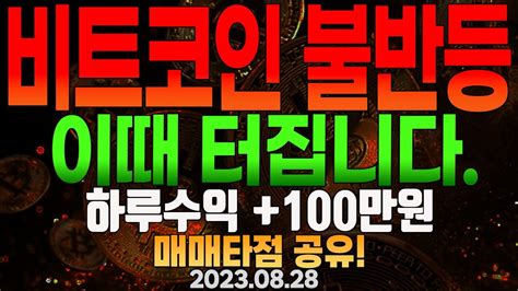 비트코인 불반등 이때 터집니다 하루수익 100만원 타점 공유 엘프 2차 상승자리 이번주 목요일 Pce지표 발표중요 ㅣ