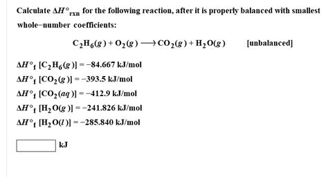 Solved Calculate AHxn For The Following Reaction After It Chegg Com