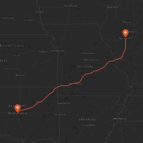 Transporte De Carga De Oklahoma City A Springfield Control Terrestre