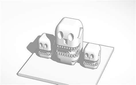 3d Design Scull Art Tinkercad