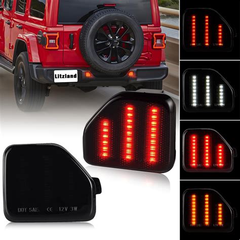 Litzland Led Rear Bumper Reflector Lights 4 In 1 Running
