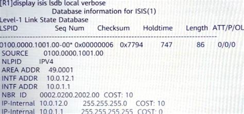 a certain router runs is is and its output information is shown in the
