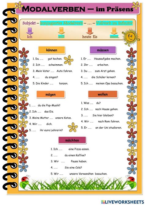 Modalverben Im Präsens Online Exercise For Live Worksheets