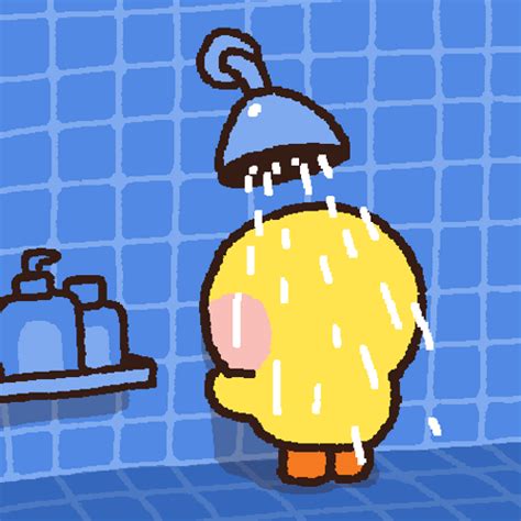 Kawaii Chick Sad Shower Time 