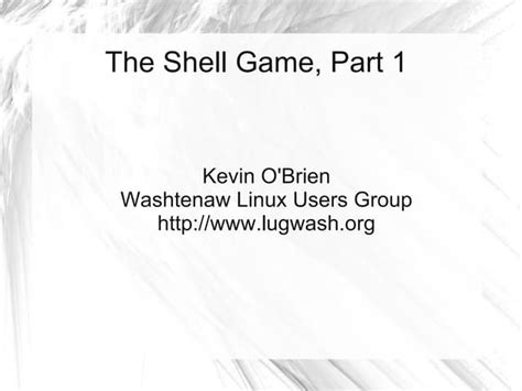 The Shell Game Part 1 What Is A Shell Pdf