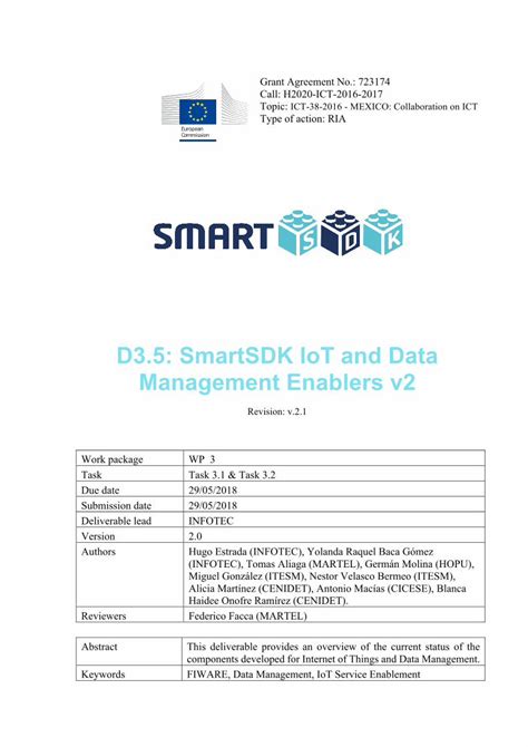PDF D SmartSDK IoT And Data Management Enablers V D SmartSDK IoT And Data