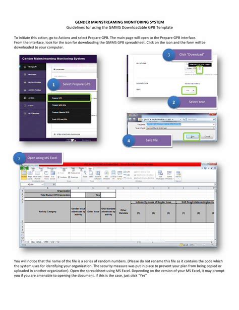pdf guidelines for using the gmms spreadsheet dokumen tips