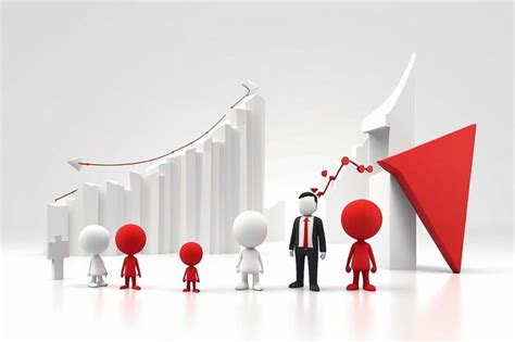 Premium Photo 3d Small People Negative Graph Of Your Business White Background