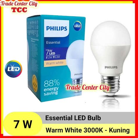 Jual Philips Lampu LED 7 Watt 7 Wat 7w Kuning Bulb Essential Bohlam Lampu Philips 7 W Esensial