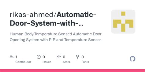 Github Rikas Ahmedautomatic Door System With Temperature Measurement Human Body Temperature