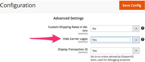 how to hide carrier logos in magento shipperhq docs
