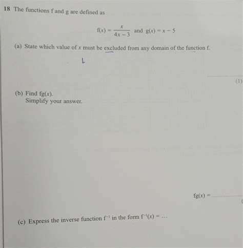 Solved 18 The Functions F And G Are Defined As F X X 4x 3 And G X X