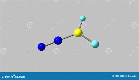 Diazomethane Molecular Structure Isolated On White Stock Illustration 93800302