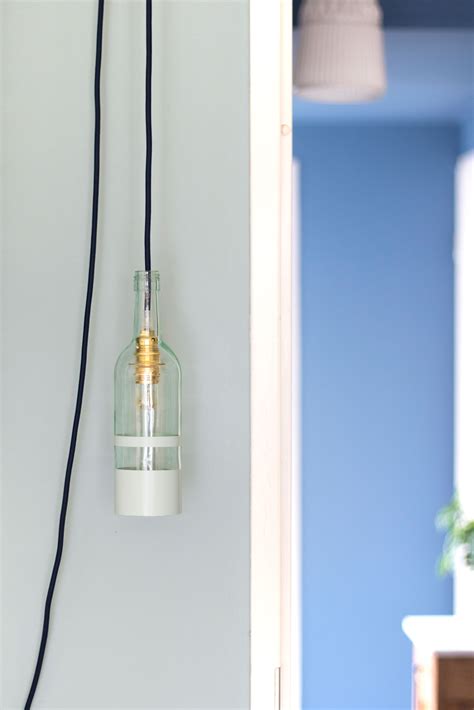 Diy Lamp Gemaakt Van Een Wijnfles Enter My Attic