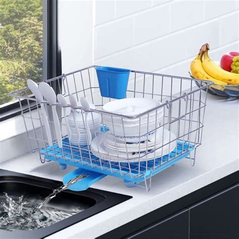 Buraq Stainless Steel Dish Drainer With Automatic Water Drain Tray