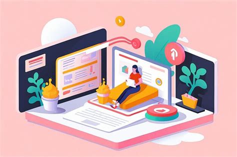 3d Web Optimization Flat Illustration Premium Ai Generated Image