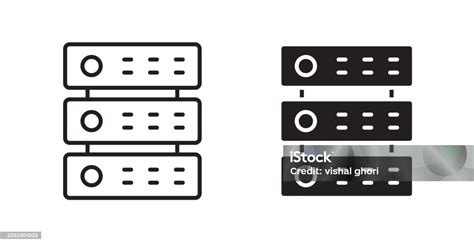Server Rack Icon Symbol Collection For Ui Design Stock Illustration ...