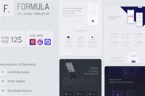 Formula Software And App Landing Elementor Template Kit Wp Themes