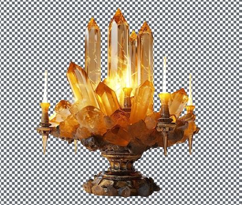 Premium PSD Magnificent Chrono Crystal Candelabra Isolated On