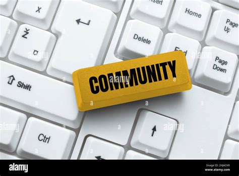 Sign Displaying Community Word Written On Specific Population With A Common Characteristics