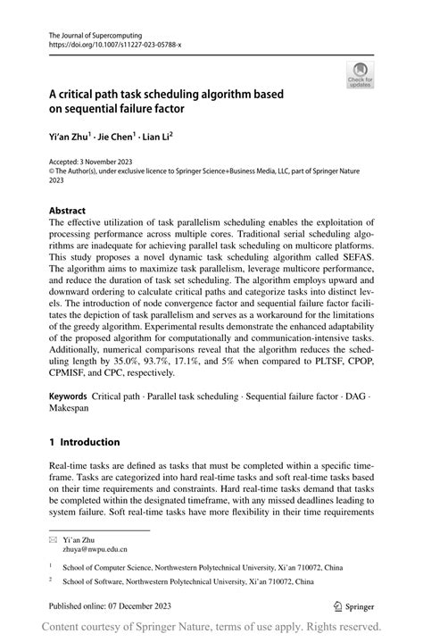 A Critical Path Task Scheduling Algorithm Based On Sequential Failure