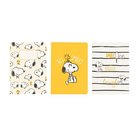 Snoopy Lazy Days Pack 3 A6 Notebooks